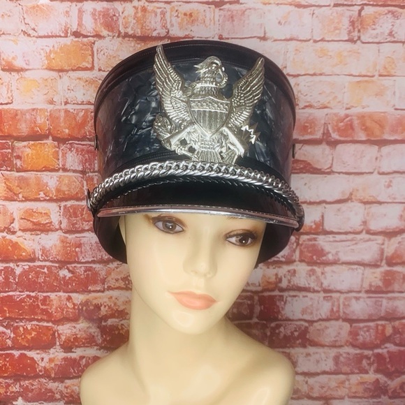 Accessories | Vintage Wwii Black And Silver Shako Drum Major Hat | Poshmark